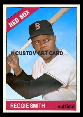 Reggie Smith Boston Red Sox 1966 Style Custom Baseball Art Card | eBay