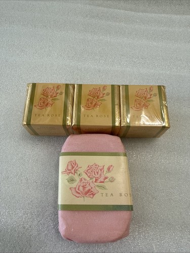 Tea Rose 3 English Bath Cubes Ben Rickert Sealed & 1 Bar Soap Vintage ...