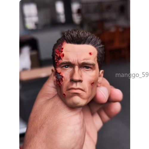 Terminator T800 Arnold Battle Damage Ver. Head Sculpt for 1/4 Action ...