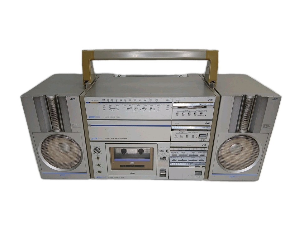 JVC PC-T5 Vintage Iconic Stereo Cassette Radio Boombox - NEEDS LITTLE ...