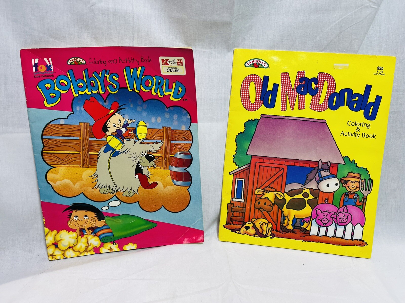 Vintage Landolls Children's Coloring Activity Books Bobby's World Old ...