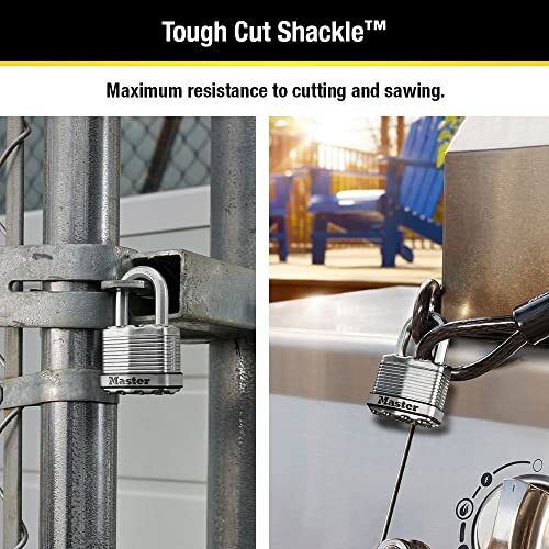 Heavy Duty Steel Padlock with Key Dual Armor 1 3 4 Inch Outdoor Lock | eBay