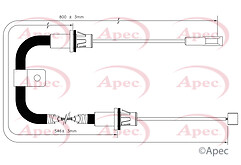 Apec CAB1745 Brake Cable for sale online | eBay UK