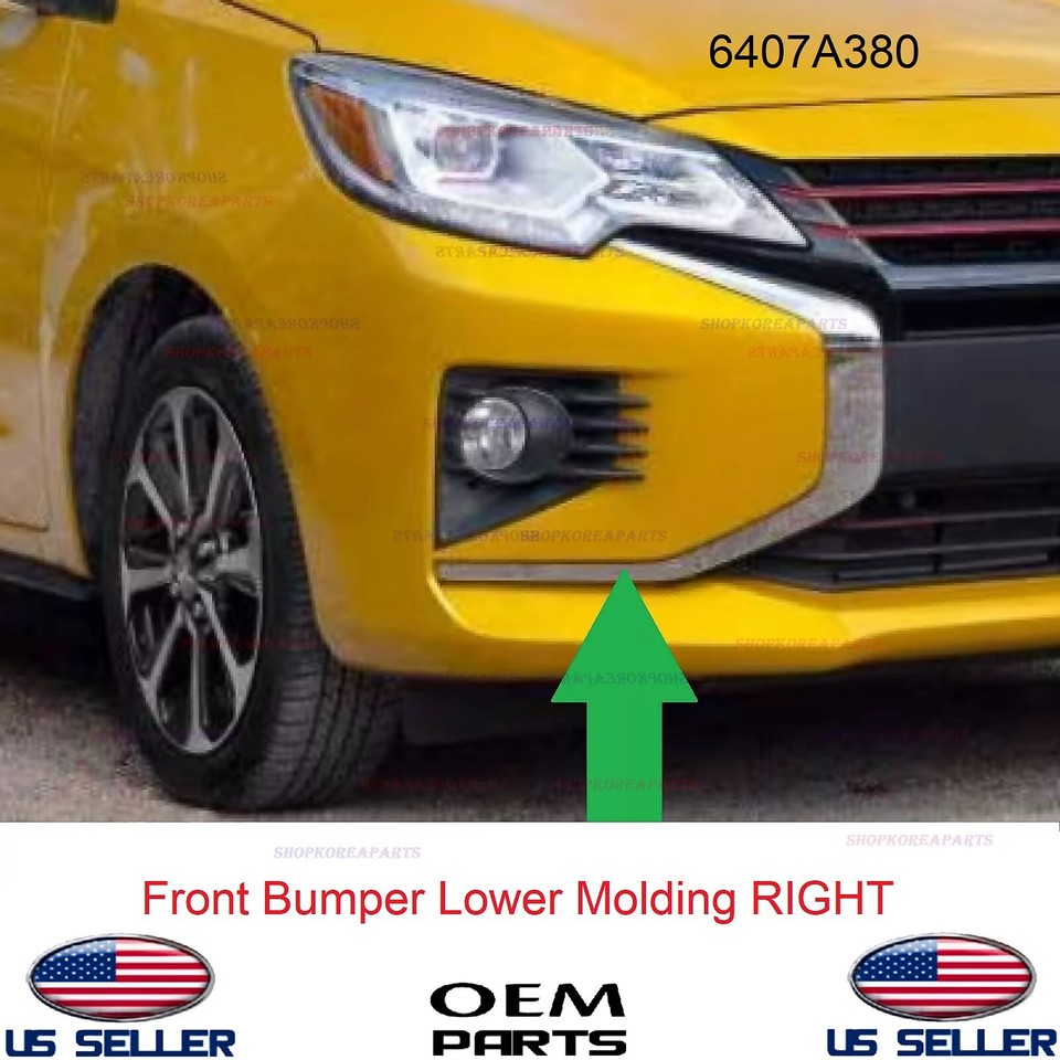 Genuine Front Bumper Lower Molding RIGHT Passenger OEM Mitsubishi ...