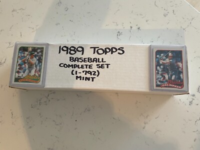 1989 Topps Baseball Complete Set (792 Cards) Mint | eBay