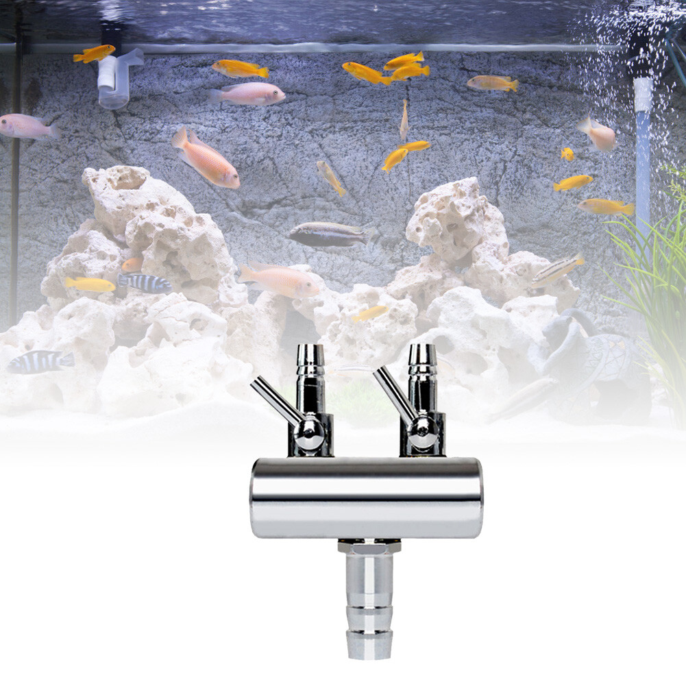 Air Oxygen Pump Aquarium Fish Tank Stainless Steel Splitter Hose (2 ...