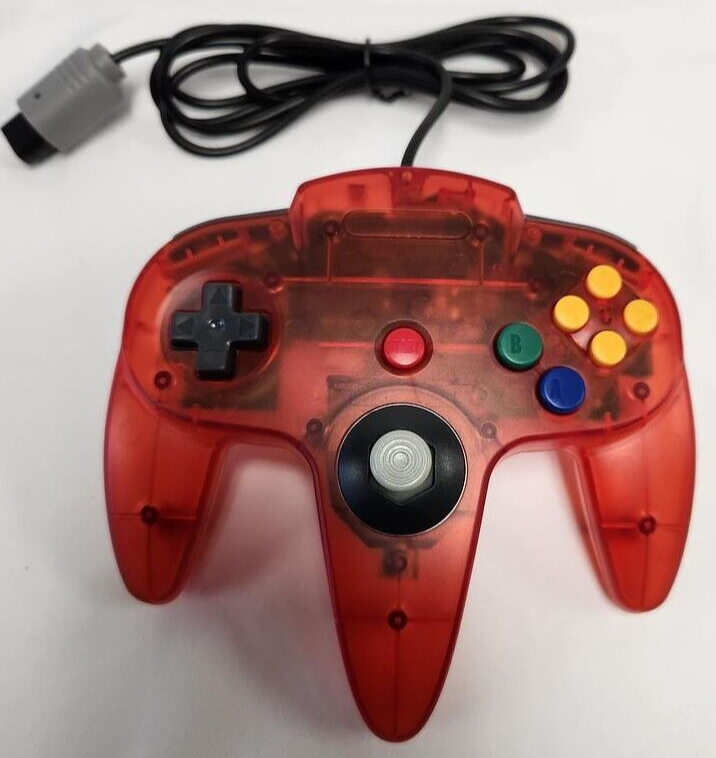 Vtg N64 Funtastic Watermelon Translucent RED Nintendo-64 Gaming Console ...