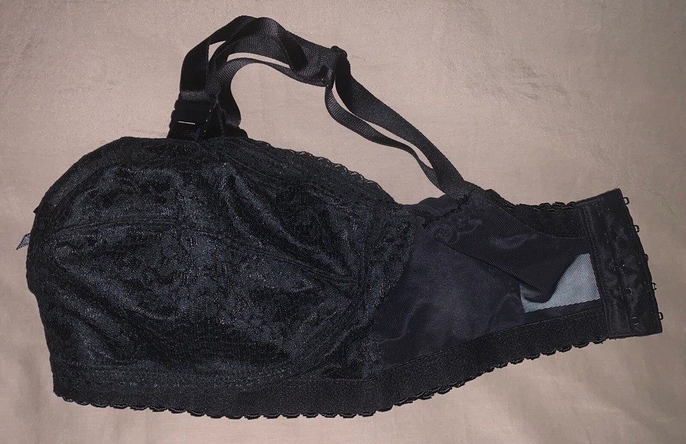 NWOT Norwell by Le Unique Bra Style 472 Black Laced Adjustable Straps ...