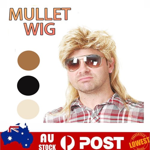 Mullet Wig Hair Costume Party Dress Up 70s 80s Aussie Bogan Rock ...