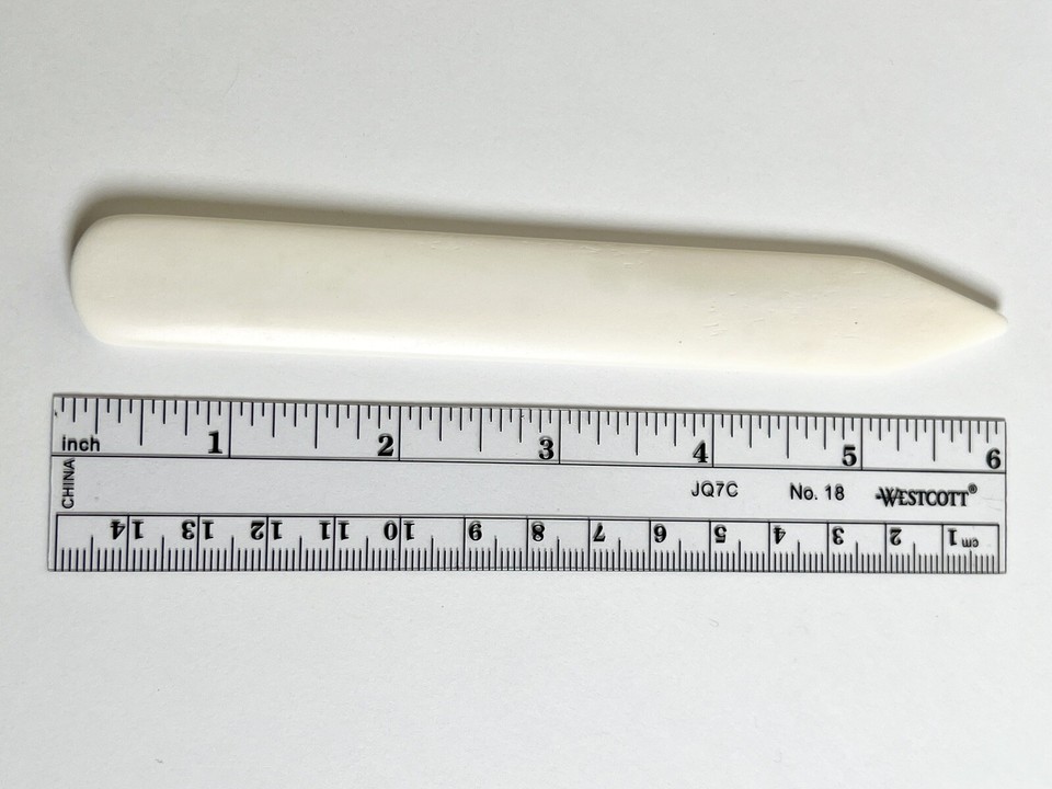Real Genuine Bone Folder 6” Inch Tool Leather Creasing Bookbinding ...