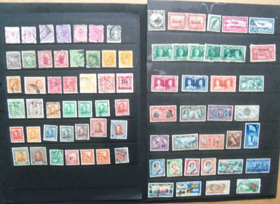New Zealand Small Collection of 75 stamps on 2 cards see 5 scans | eBay UK