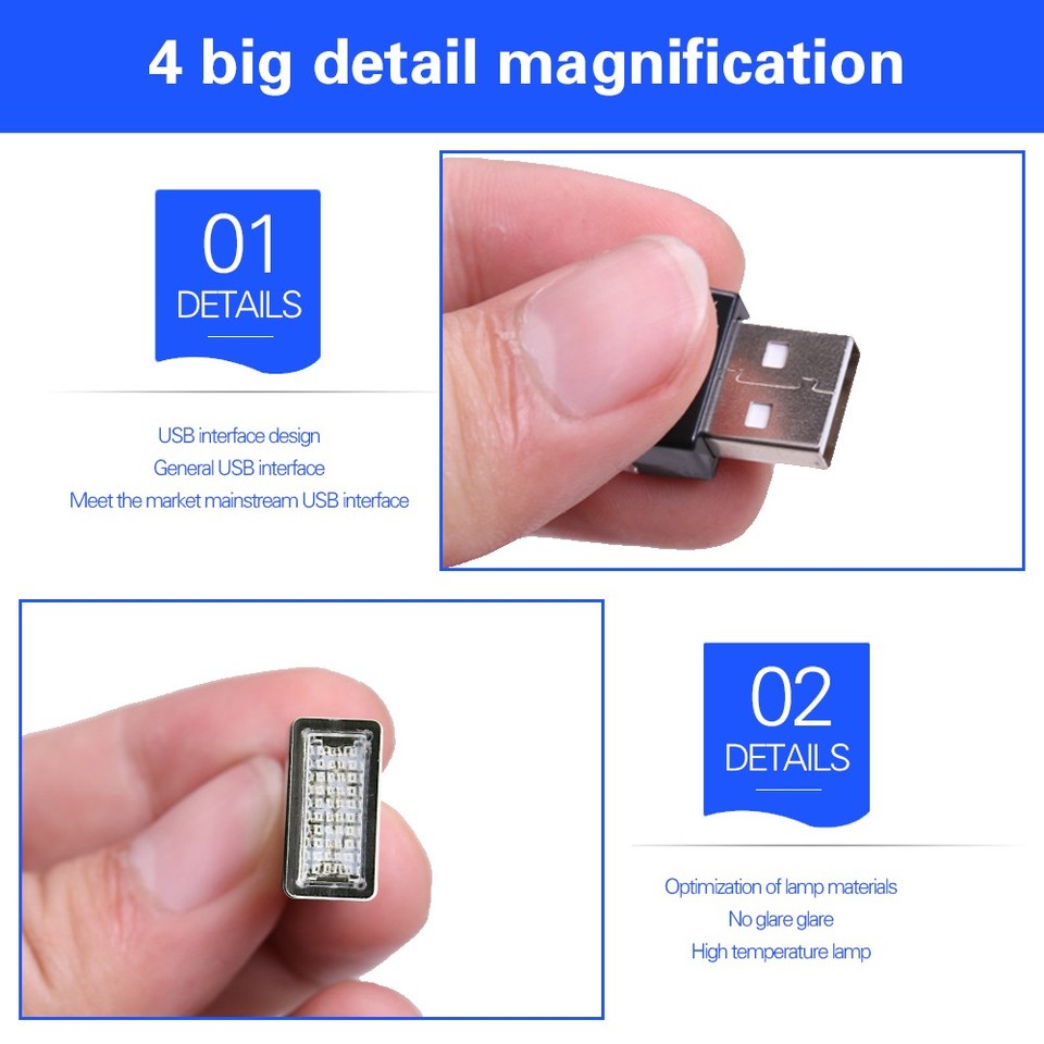 LED USB 1p Interior Light Neon Atmosphere Ambient Lamp Accessories Random 073 | eBay