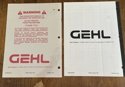 Gehl 216 Finger Wheel Hay Rake Operators And Service Parts Manual | eBay