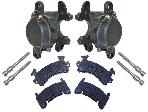 NEW D154 BRAKE CALIPER & PAD SET W/PINS,FRONT,1 PISTON,1.04",GM METRIC ...
