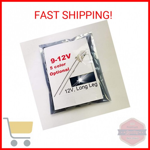 50pcs 12V 3mm White LED 9V Gauge Cluster Instrument Light Emitting ...