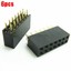 6Pcs Straight Header 2X7 14 Pin Female Double Row 2.54MM Pitch Socket ...