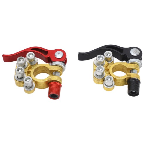 4 Way Battery Terminal Connectors Red Positive Black Negative Release ...