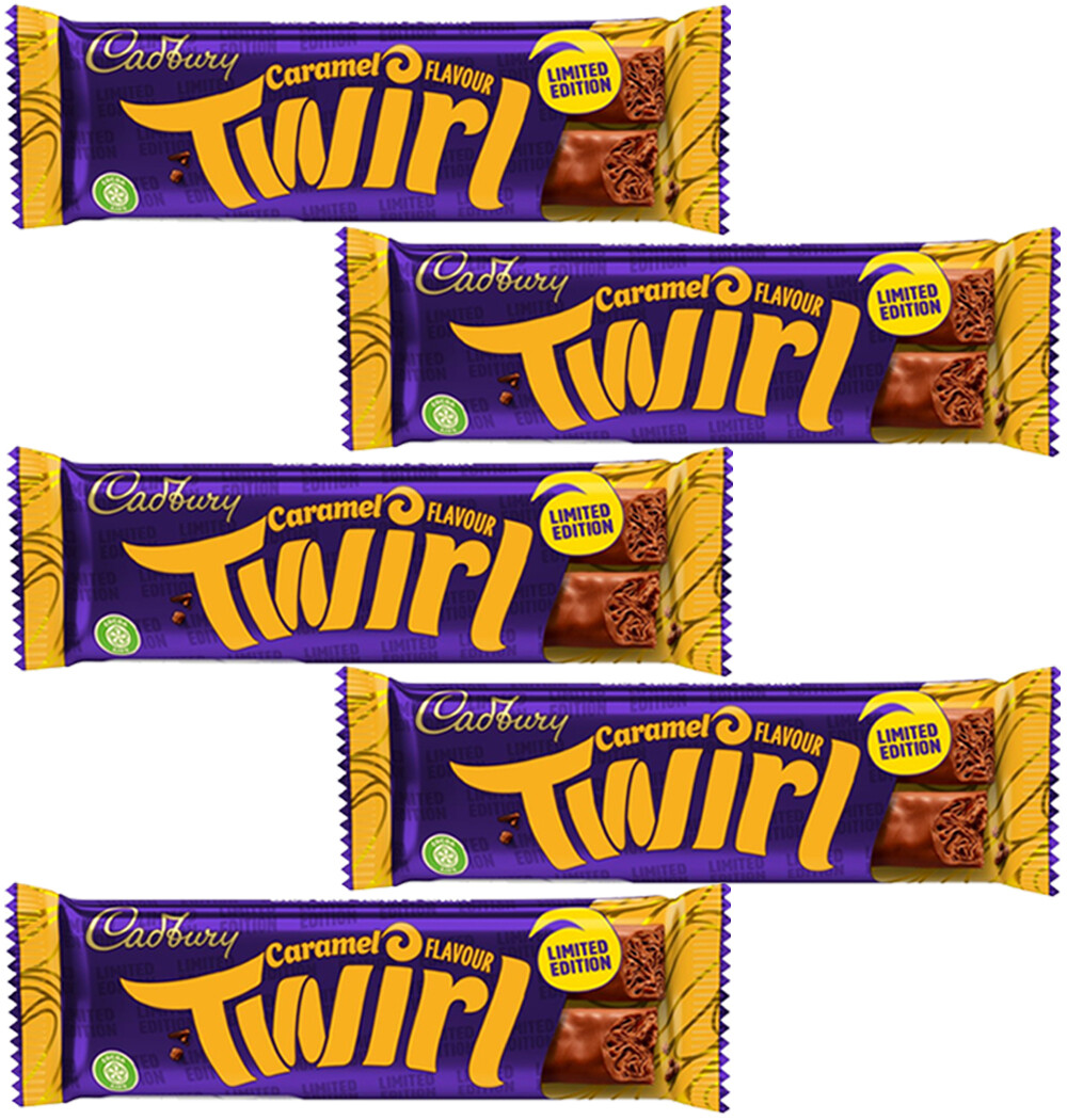 Cadbury Twirl Mint, Caramel, Orange Limited Edition Chocolate Bar 43g ...