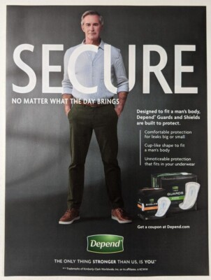 Depend Men Guards Shields Print Ad Poster Art PROMO Original Advert ...