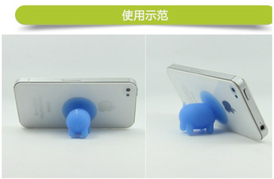 TOP Mini Pig Suction Cup Silicone Cell Phone Smart phone Stand Holder ...