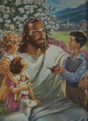 Warner Sallman HE CARETH FOR YOU 5X7" Print ready to frame JESUS WITH ...