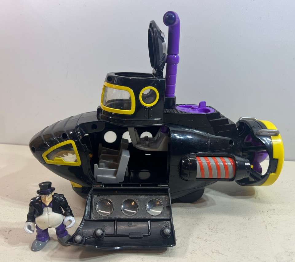 Fisher-Price Imaginext Submarine & Penguin Figure Mattel 2008 DC Super ...