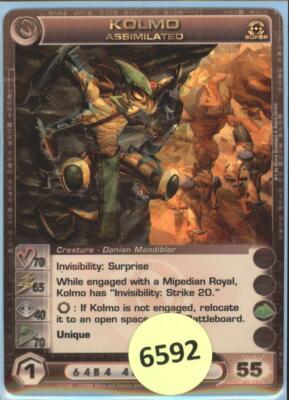(6592) KOLMO ASSIMILATED 70/65/40/70/55 SR Foil Chaotic Card - Unused ...
