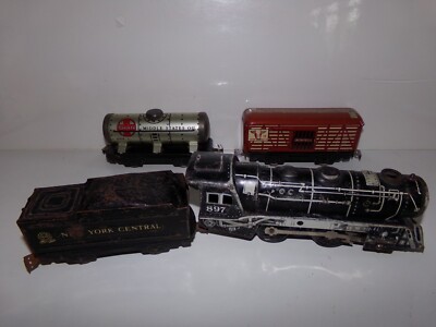 Marx 897 Steam Locomotive & Tender & Cars | eBay