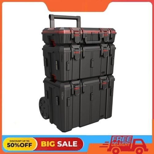 Hyper Tough Hyper Stack Heavy Duty 3 Piece Modular Rolling Toolbox ...