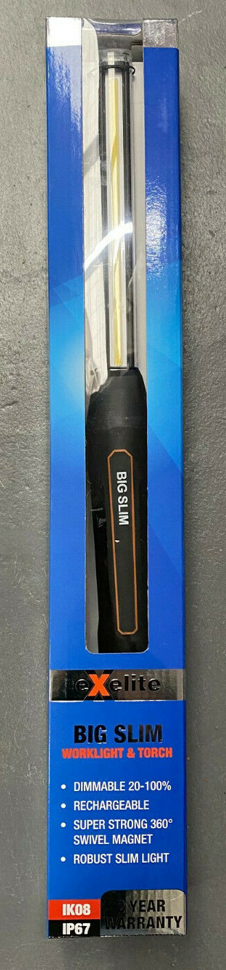 Exelite - BIG SLIM LED Slim Folding USB Rechargeable Dimming Work Light ...