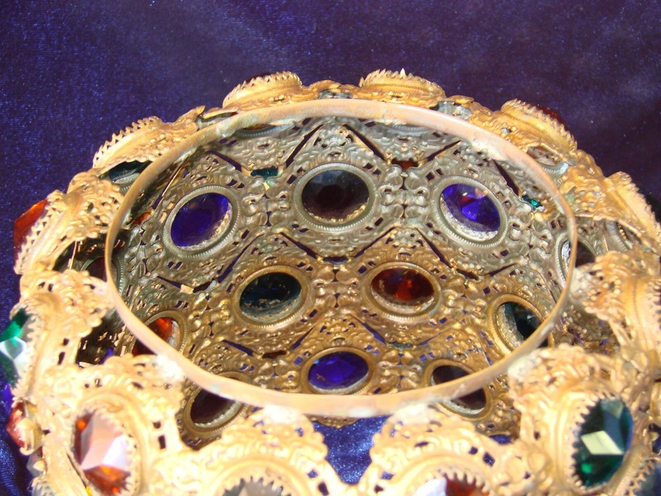 Victorian era JEWELED LAMP SHADE, 84 jewels on this RARE BEAUTY | eBay