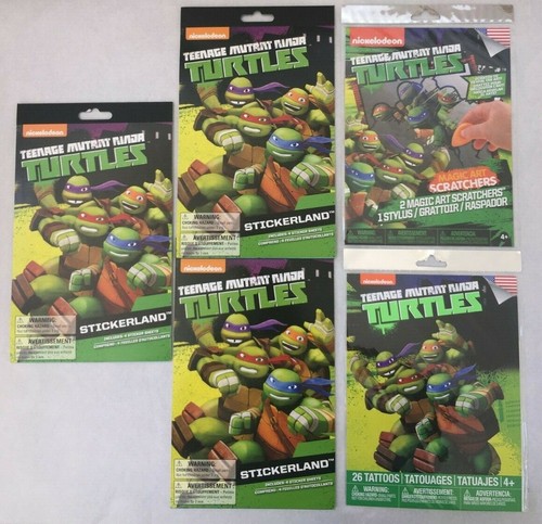 Lot of TMNT Teenage Mutant Ninja Turtle Stickers Tattoos Magic Art ...