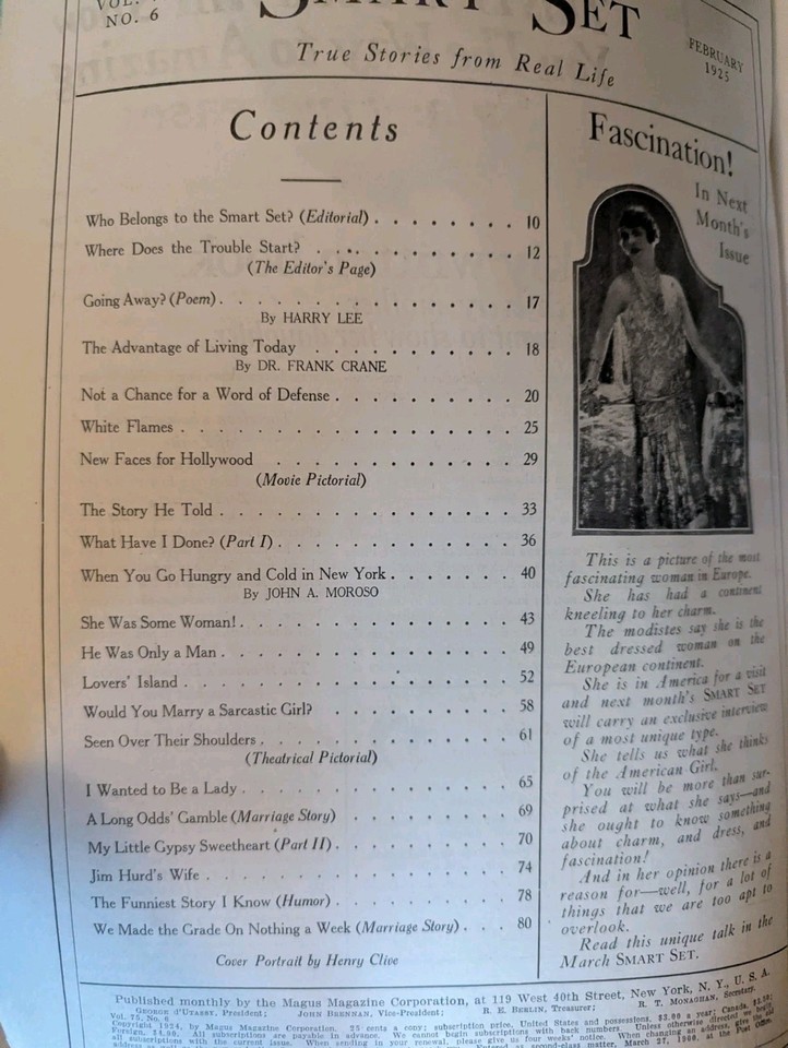 Smart Set Magazine February 1925 Louise Brooks, Peggy Shannon | eBay