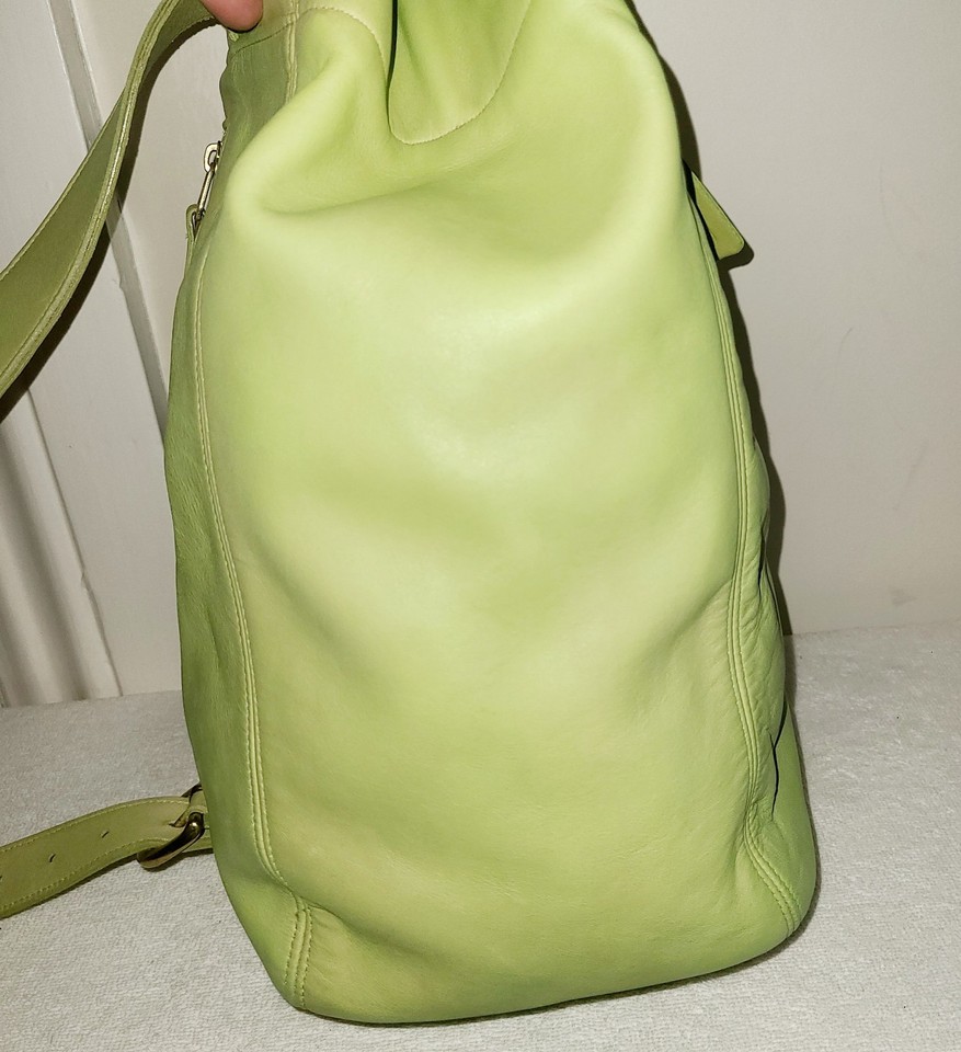 COACH VINTAGE LIME GREEN LEATHER SLING SOHO BAG 4160 | eBay