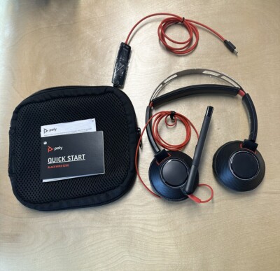 Poly - Plantronics Black wire C5220 Headset USB-C UNUSED * New Model ...