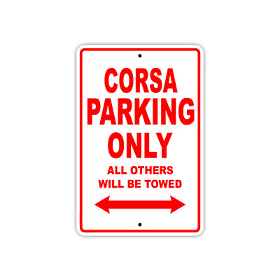 Corsa Parking Only Boat Ship Yacht Art Notice Decor Novelty Aluminum ...