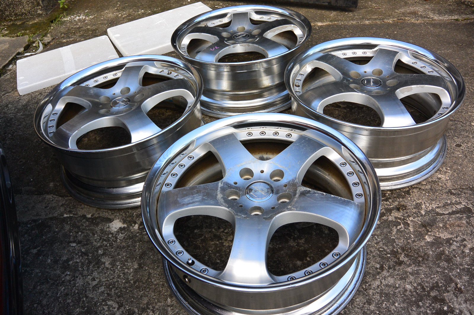 JDM 18" Work Euroline 5spoke wheels for civic alphard tsx rsx Harrier ...