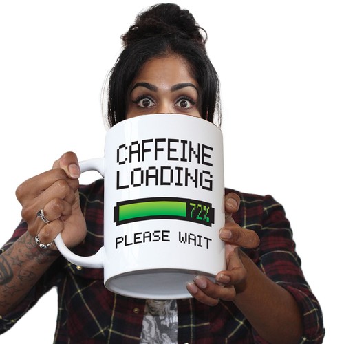Funny Mugs Caffeine Loading Please Wait Coffee Energy Adult GIANT ...