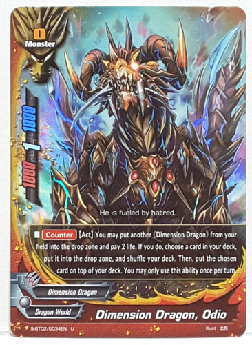 Future Card Buddyfight Dimension Dragon, Odio S-BT02/0034EN U FOIL dragon World | eBay