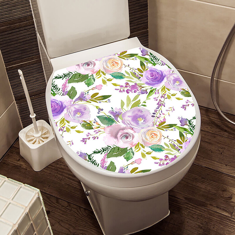 1pcs 3D Toilet Seat Wall Sticker Art paper Bathroom Decals Self ...