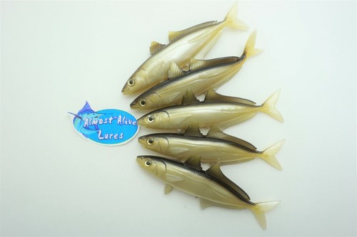 Almost Alive Soft Plastic Cigar Minnow Bait Goggle Eye Lure 6" Eel ...