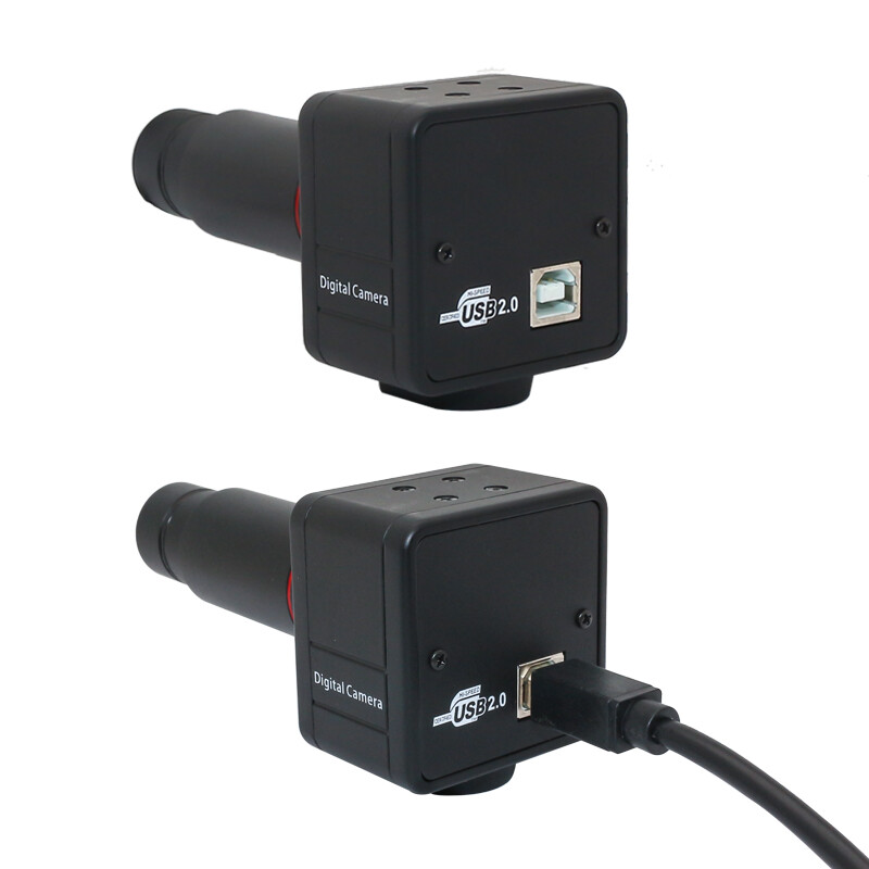 5MP USB CMOS Industrial Camera for Microscope Image Capture w 0.5X C ...