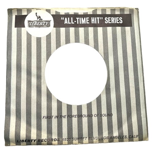 Liberty Records Company Sleeve 45 RPM Vinyl Striped All Time Hits ...