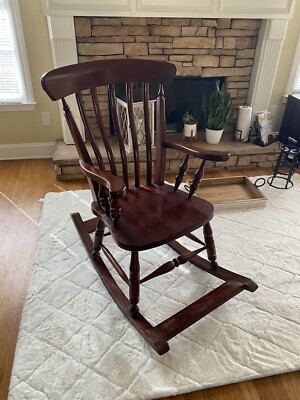 Rocking Chair Natural Solid Mahogany wood - Gainesville GA | eBay