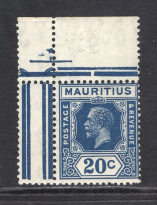 M15783 Mauritius 1934 SG235a - 20c Prussian blue Die II. | eBay