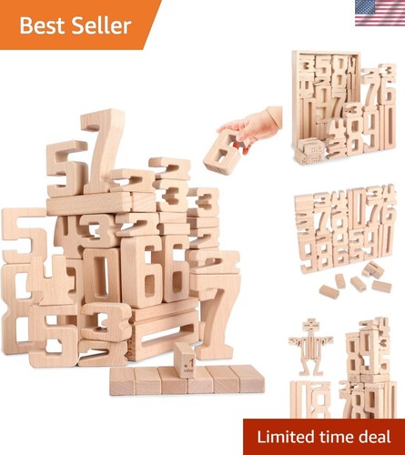 Wooden Numberblocks Toys, 32 Pcs Number Blocks Toys for Kids, Large ...