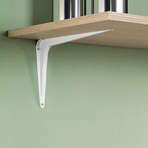24 Pack 6 x 8 Inch White Shelf Brackets Heavy Duty L Bracket Support ...