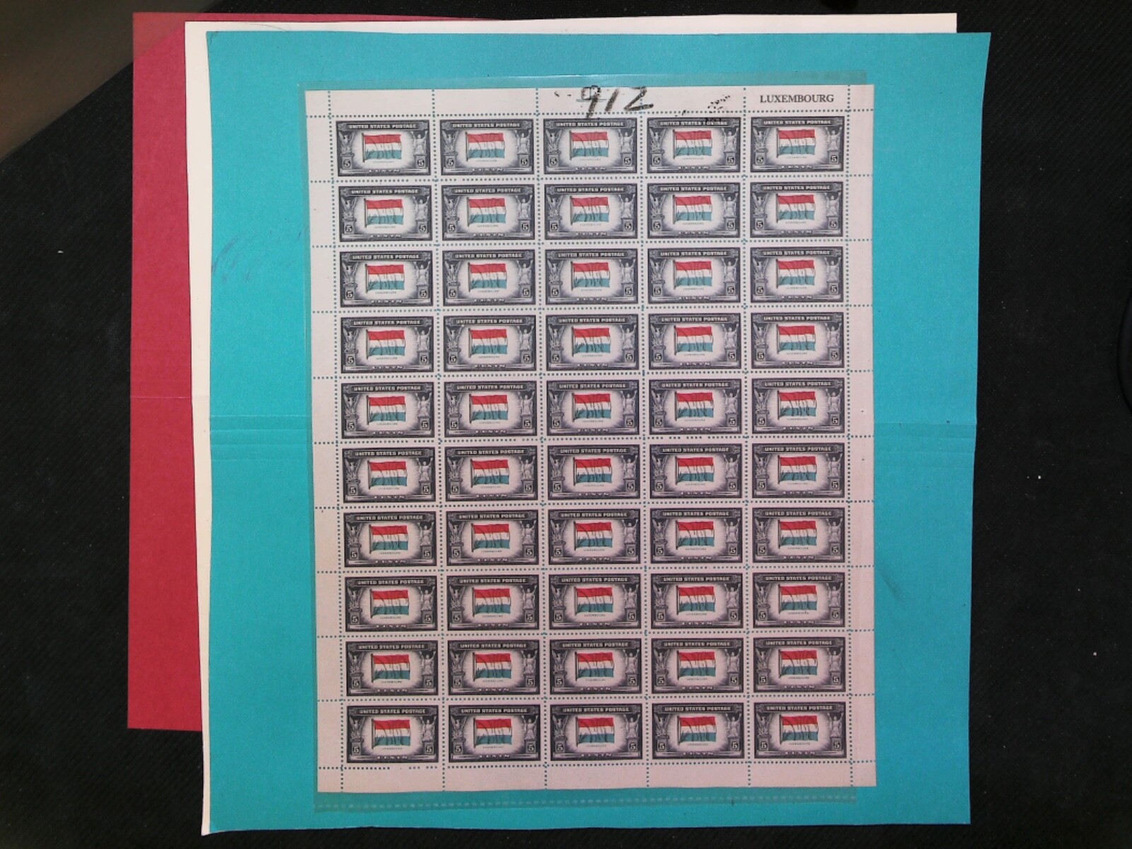 US Stamp full sheet 912 - Overrun Countries - Luxembourg - comb ...