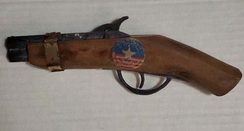 Vintage Flintlock Pistol Cap Gun Wood Toy Parris Savannah TN 1685 9.5 ...