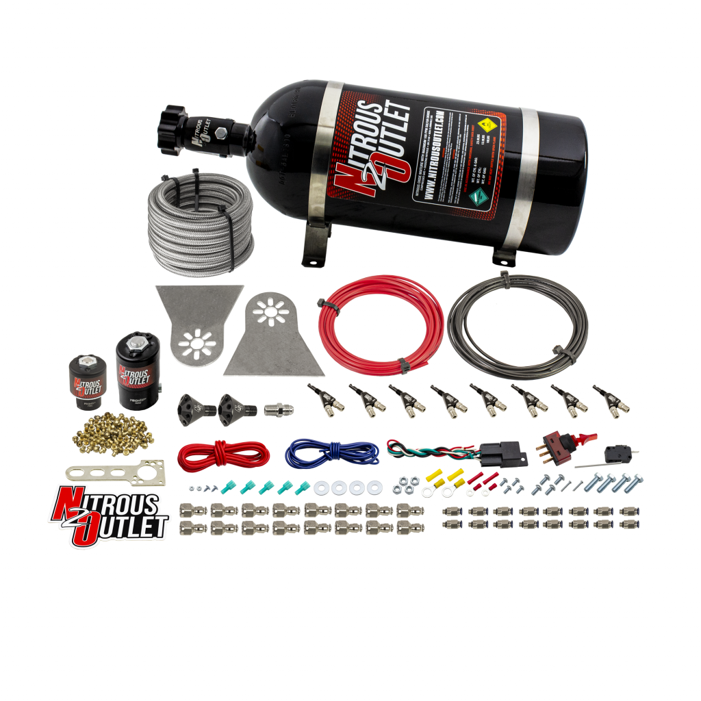 Direct Port Fogger Wet Nitrous Kit 8 Cylinder .112 Nitrous/ .177 Fuel ...